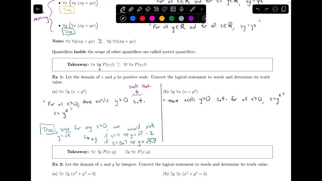 1.5.1 Intro to Nested Quantifiers || Logic || Discrete Math - YouTube