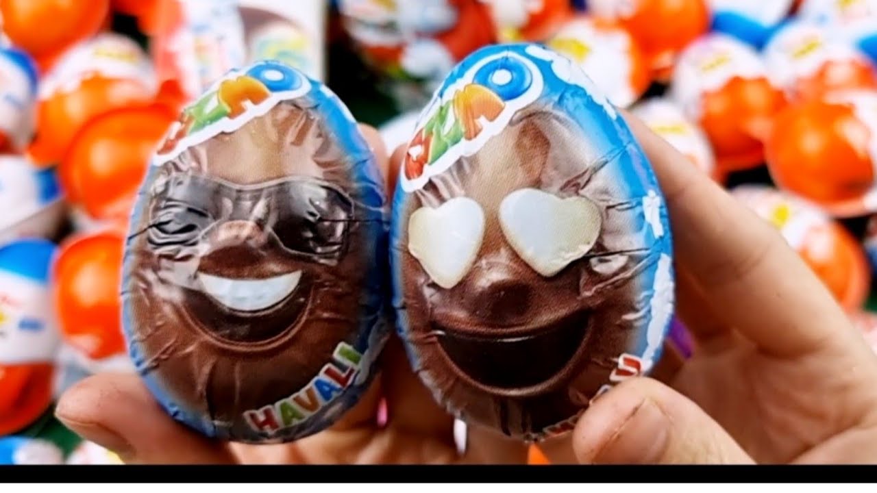 100 Yummy Ozmo Surprise Egg Toys Opening-A lot of Ozmo Chocolate ASMR ...