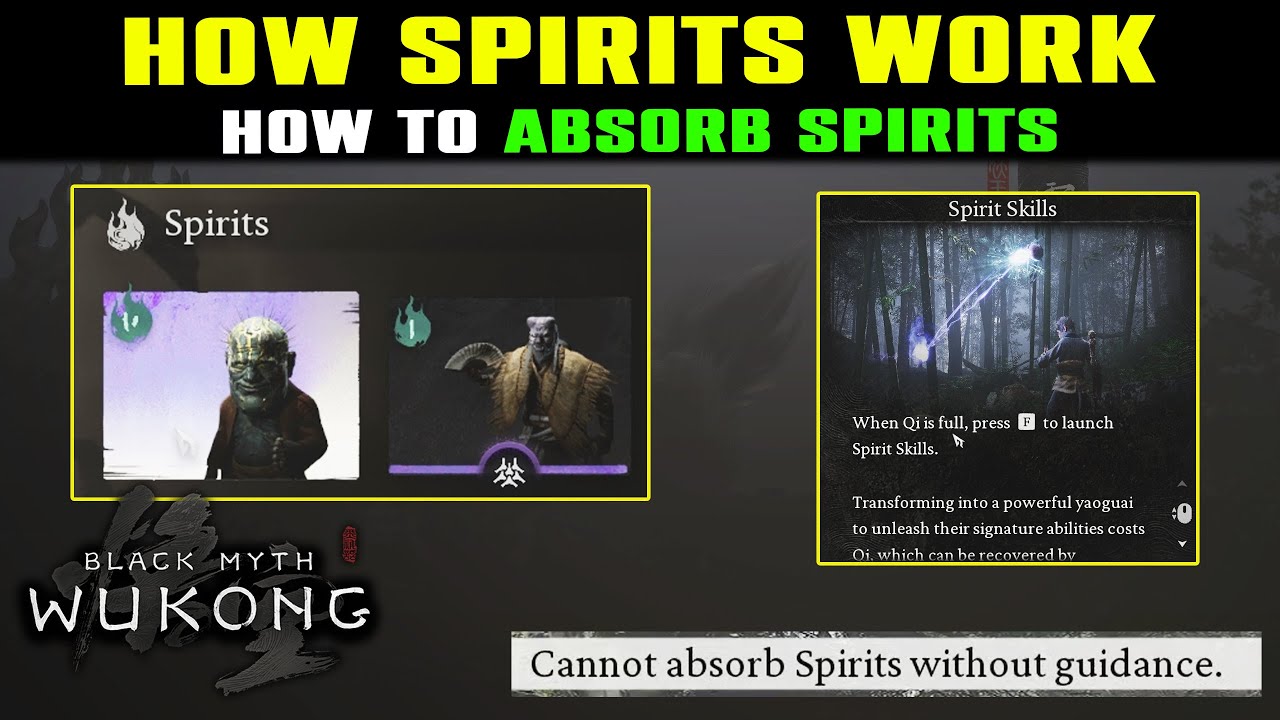 How SPIRITS Work Complete Guide in Black Myth: Wukong | Upgrade Spirits ...