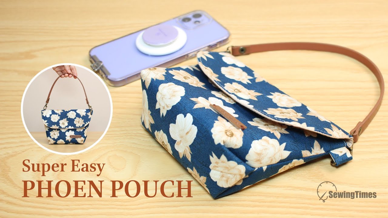 Super Easy Phone Pouch 🐳 Cut and Sew a Bag in 10Min! - YouTube
