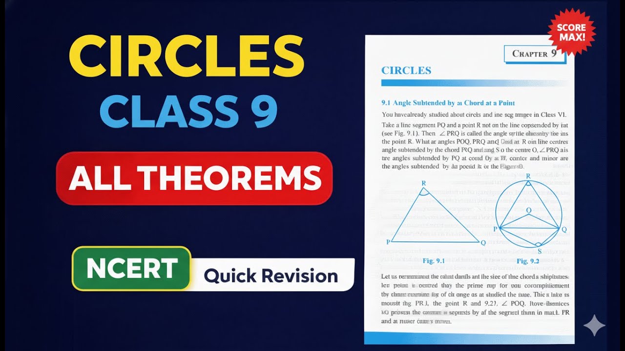 Circles Class 9 | All Theorems Explained | NCERT Maths | Quick Revision ...