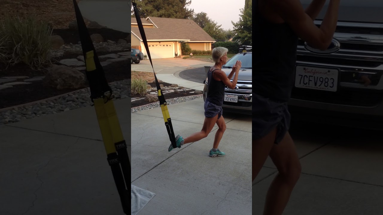 TRX Single Leg Lunge with Hop - YouTube