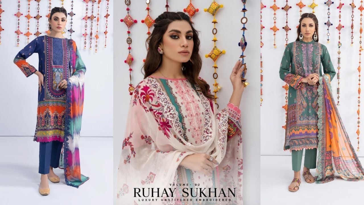 Ruhay Sukhan by Gulljee Vol 2 Luxury Chiffon Dupatta Eid Collection ...