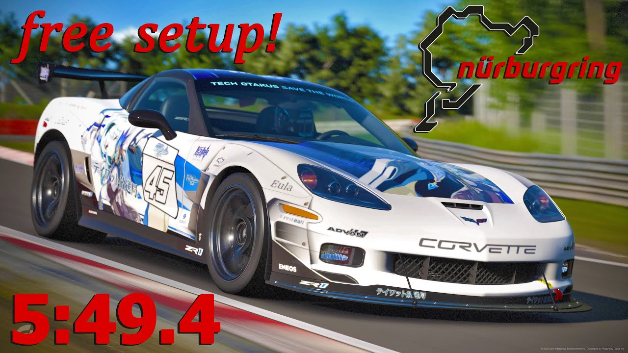 GT7: Corvette C6 ZR1: 5:49.4 Nordschleife Hotlap, Setup, and Style ...