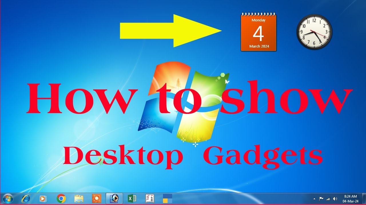 gadgets | desktop | show desktop gadgets | show desktop icons | how to ...