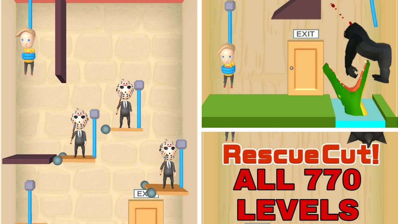 RESCUE CUT ALL LEVELS 770 GAMEPLAY - YouTube