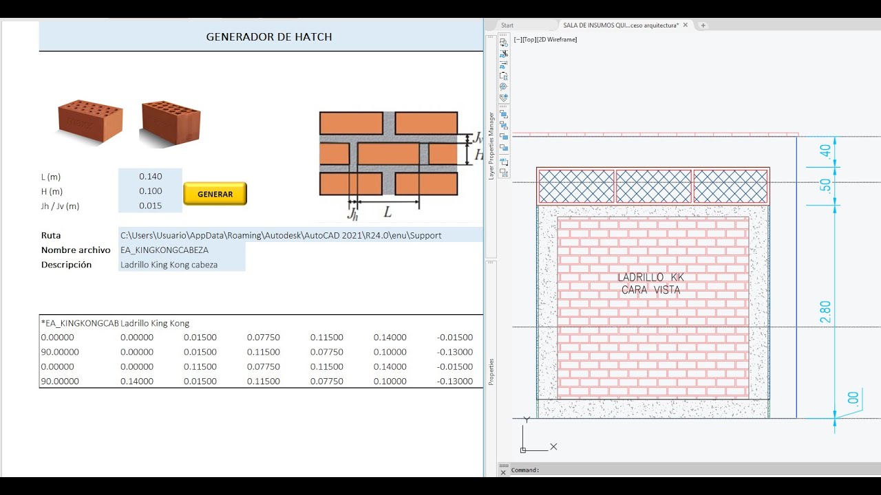 ElíasTIPs 01: Generar Hatch personalizado en AutoCAD con Excel - YouTube