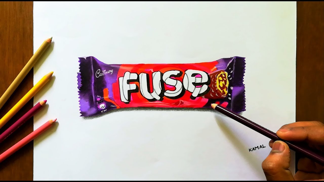 Cadbury FUSE hyper realistic drawing || Pencil Box - YouTube
