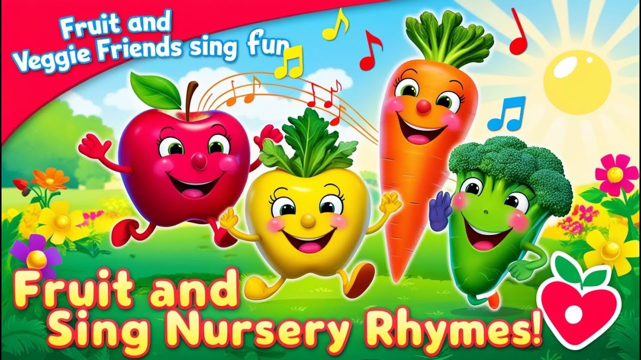 Fruit and Veggie Friends Sing FUN Nursery Rhymes for Kids! 🍎🕺🥦 - YouTube