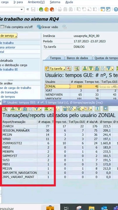 Como saber a Transação Mais Utilizada pelos Usuários no SAP? Transação ...