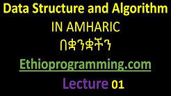 Data Structure and Algorithm in Amharic - YouTube