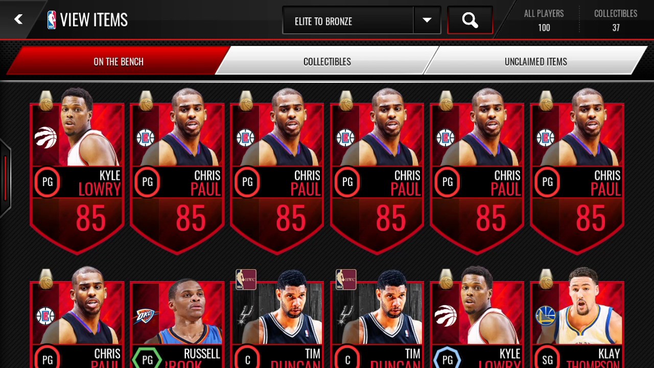 Rare Nba Live Mobile Card Showcase - YouTube