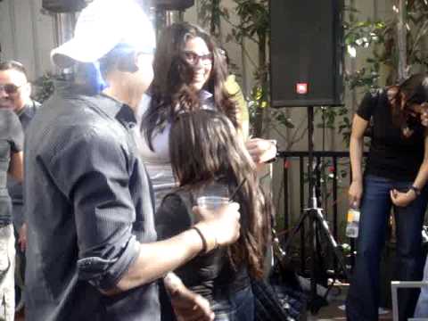 my sister being a  hot tranny mess and dancing with a gurl who had NO biz wearing dem shorts