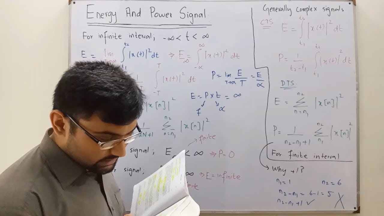 Energy and Power of a Signal | Energy signal and Power signal - YouTube