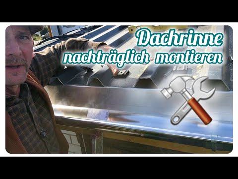 Alu Dachrinne von Sarei ganz einfach montieren 🔨 an einem Trapezblech Dach