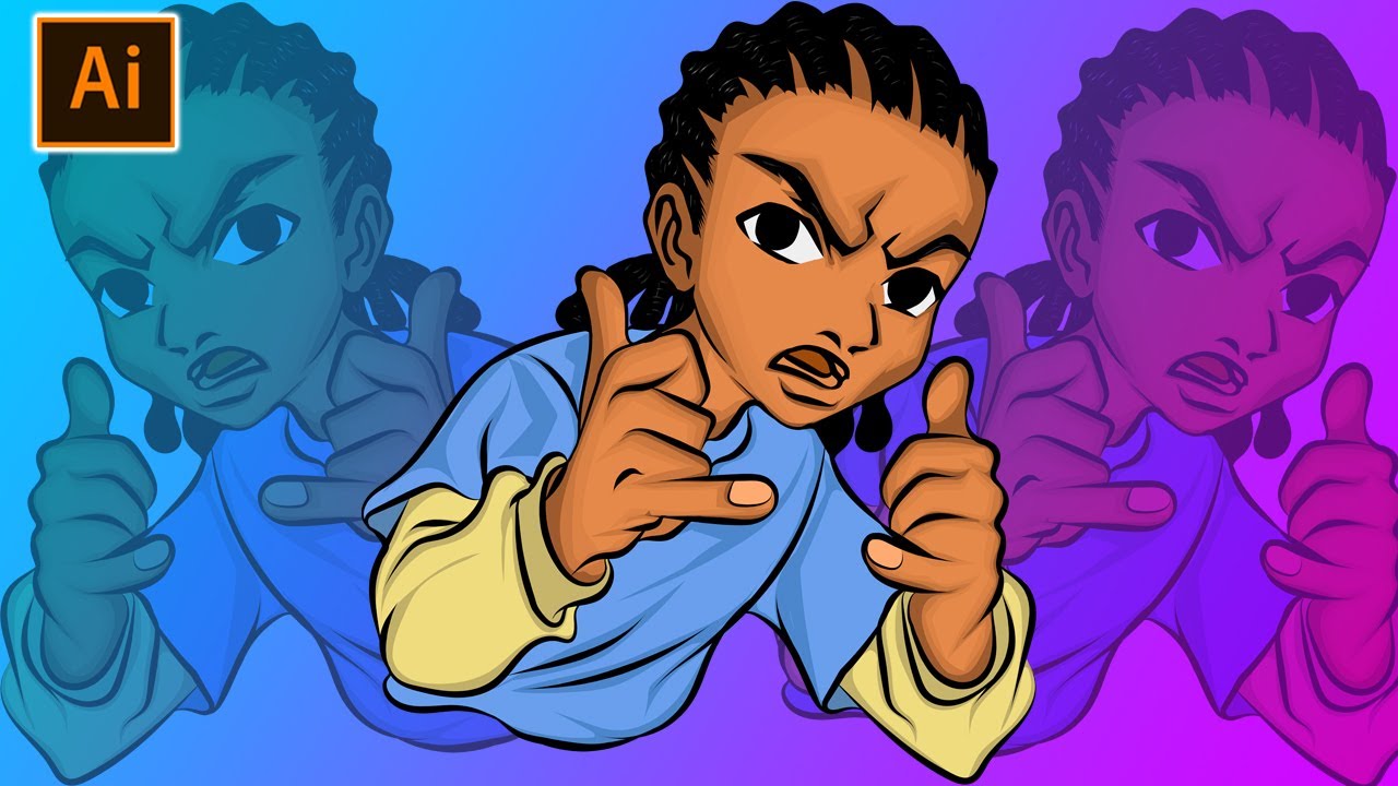 How To Cartoon Yourself - Step By Step Illustrator Tutorial - YouTube