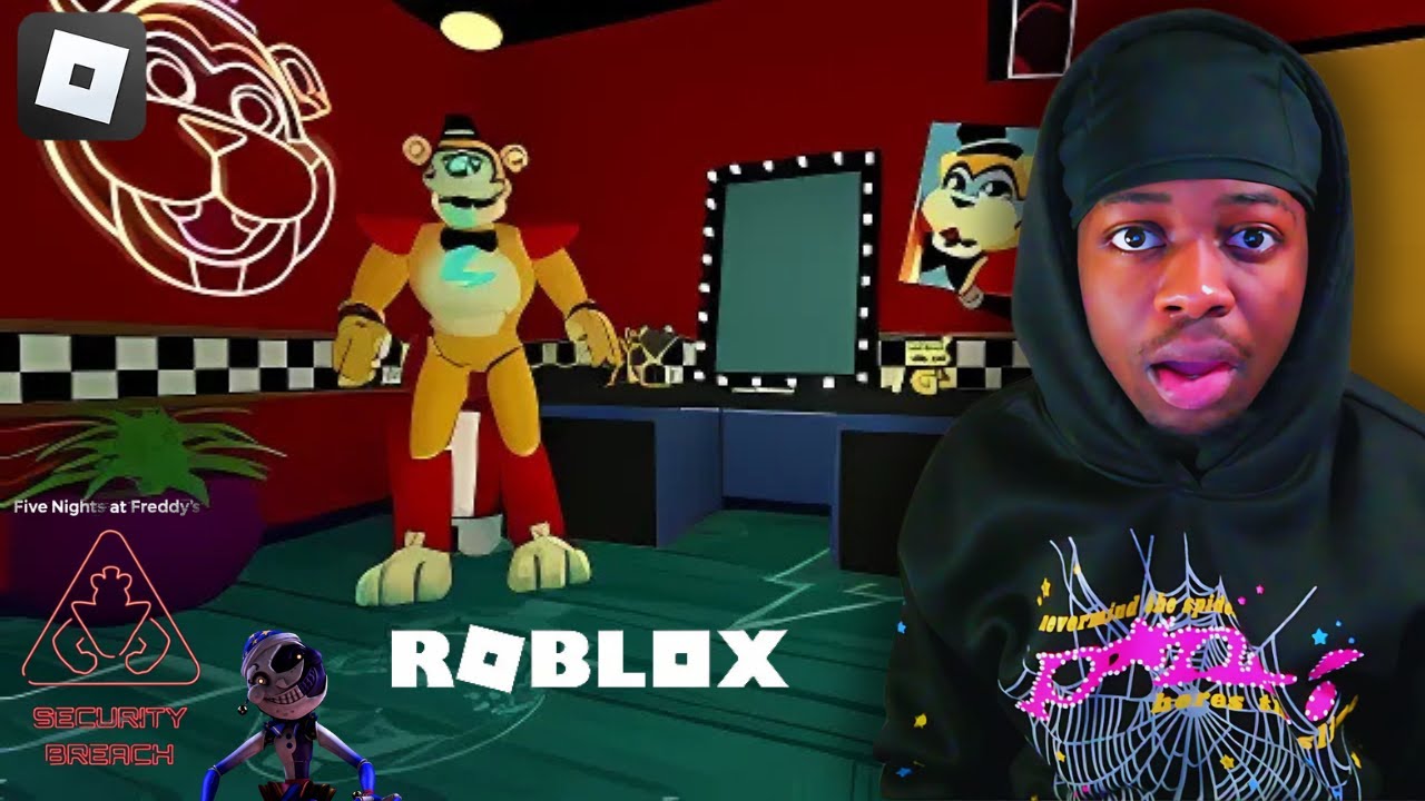 Playing FNAF Security Breach On Roblox FULL STREAM - YouTube