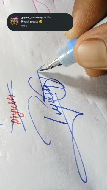 How To Create With Piyush Signature Style #writingrasu #signaturestyle ...