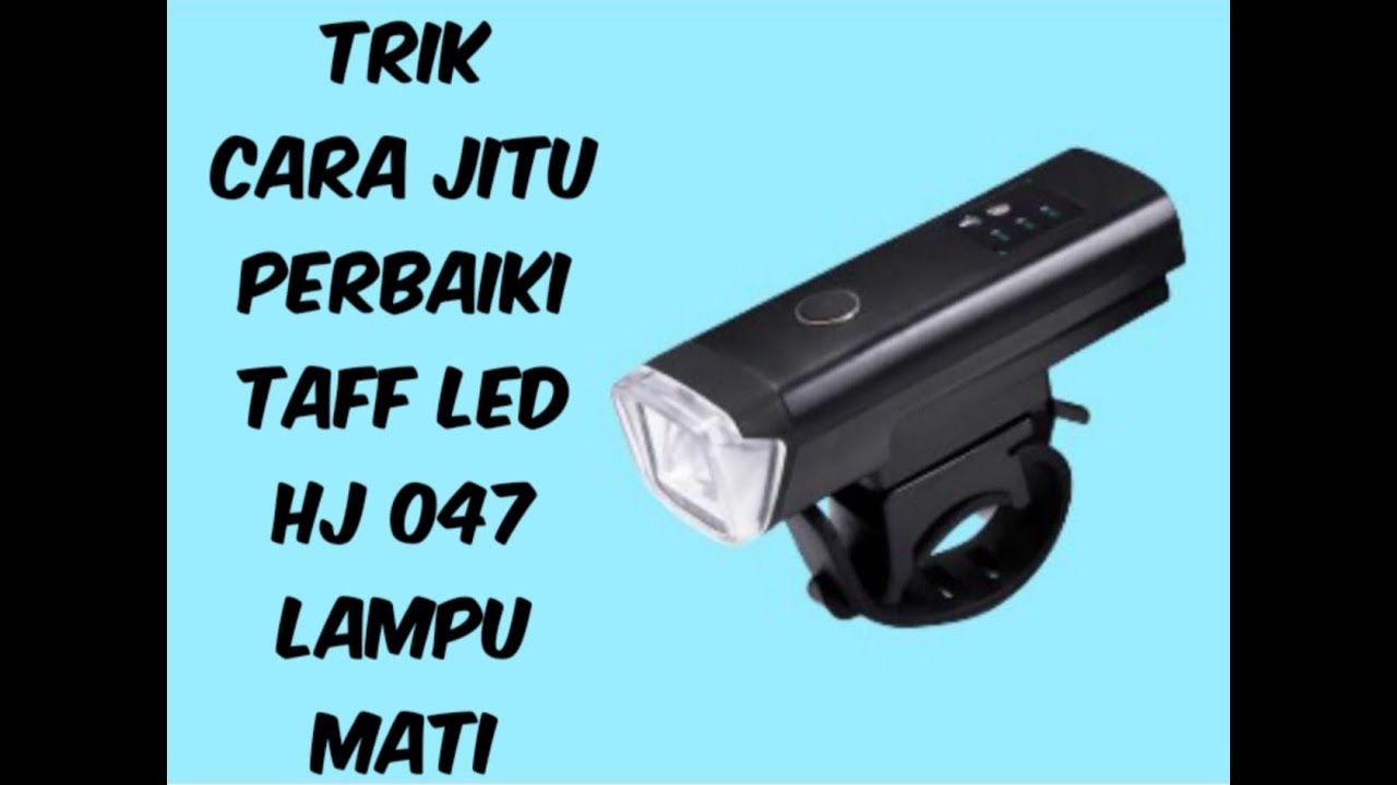 Taff LED Hj-047 lampu sepeda yang mati - YouTube