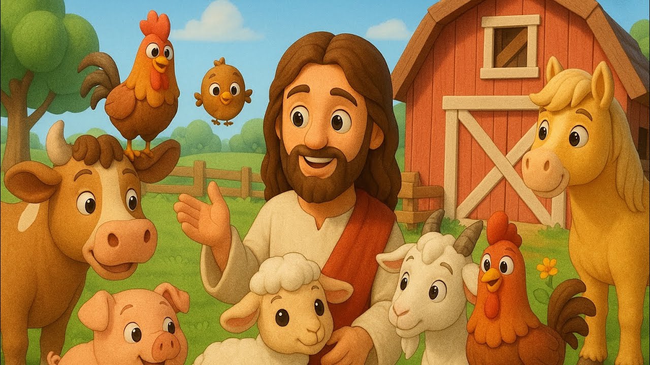 God Made the Farm 🎵 Fun gospel song about farm animals for kids 🎶 TOP ...
