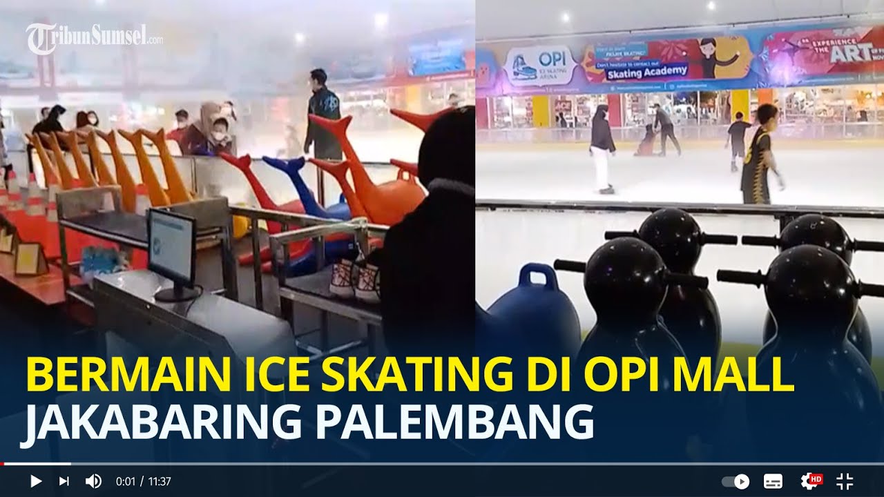 Bermain Ice Skating di Opi Mall Jakabaring Palembang - YouTube