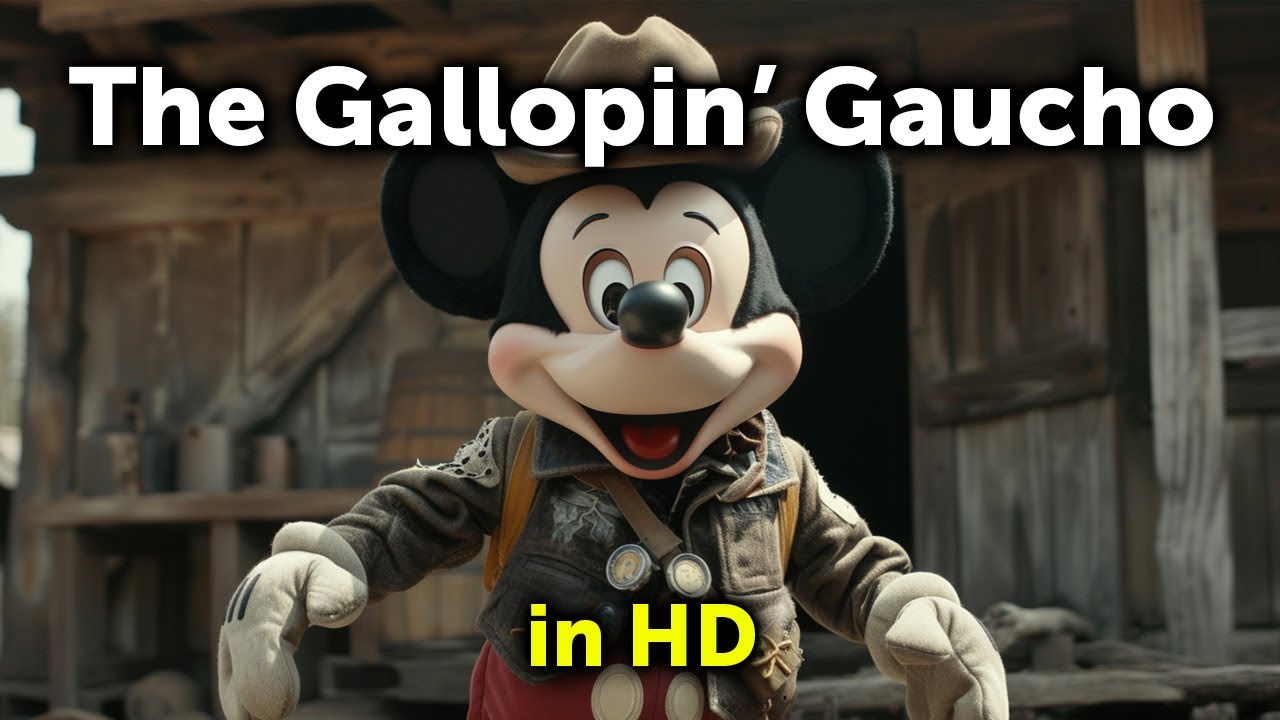 Mickey Mouse in "The Gallopin' Gaucho". HD Upscale - YouTube
