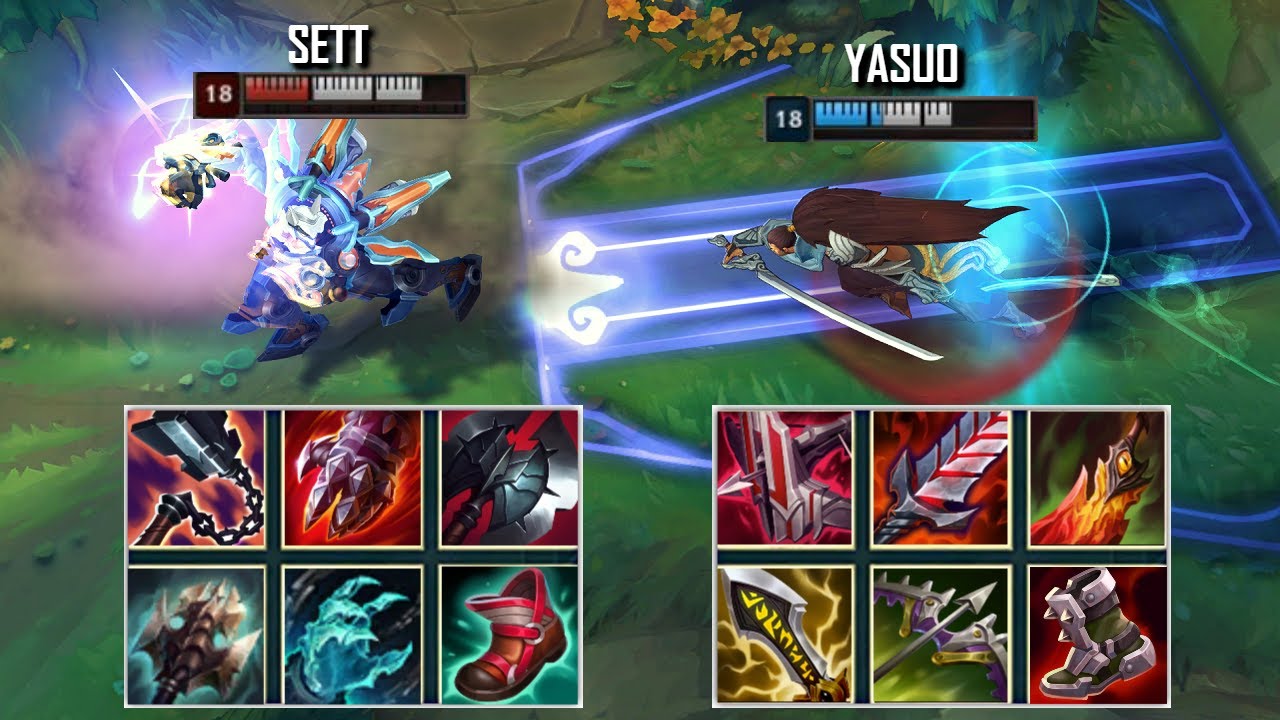 Mathematically Correct Sett Vs Yasuo Full Build Fights And Best Moments