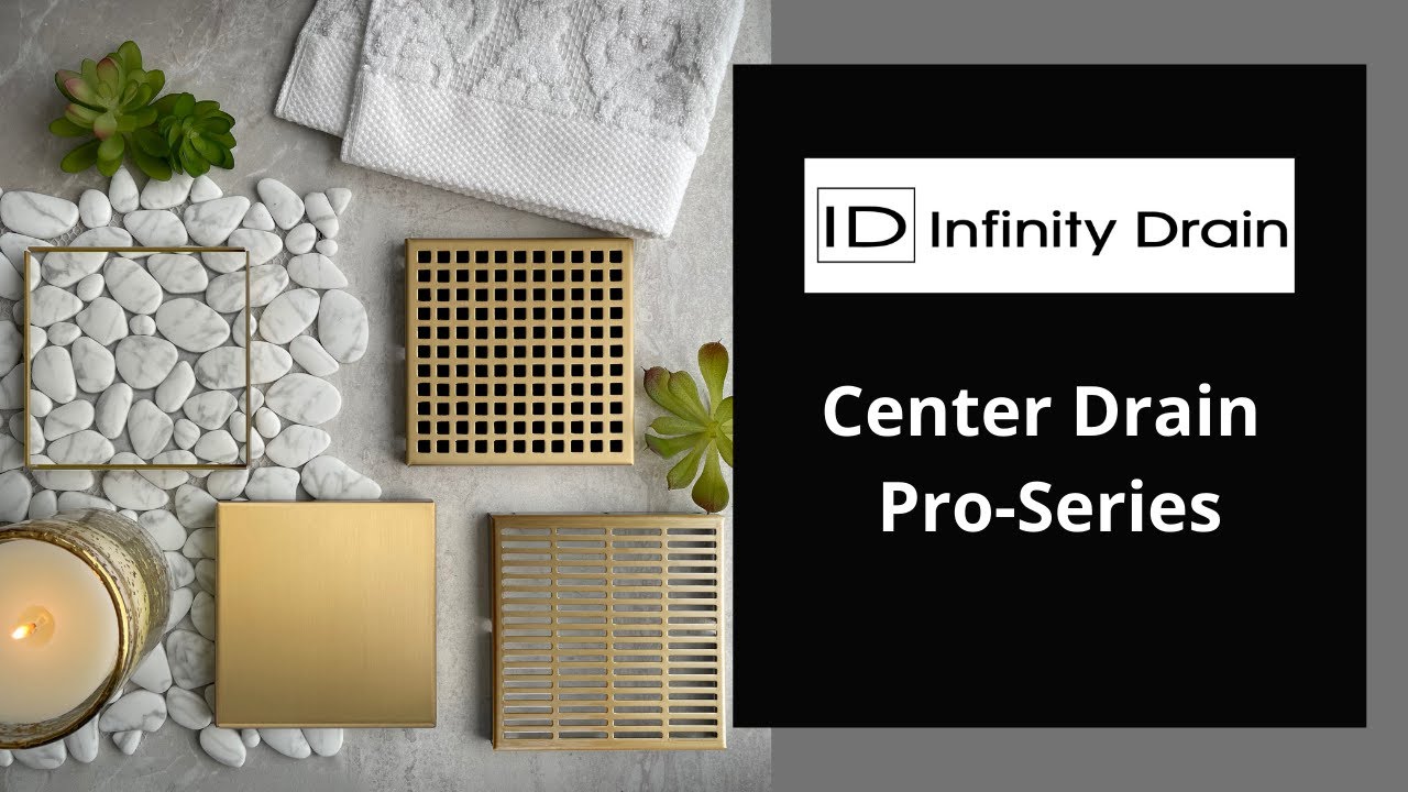 Center Drain Pro-Series by Infinity Drain - YouTube