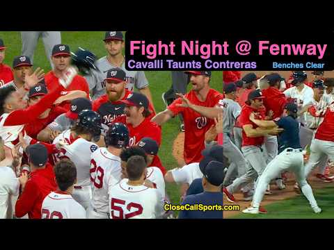 E57-60 - Fenway Fight Night as Cavalli Taunts Contreras & Benches Empty, 4 Nats & Red Sox Ejections