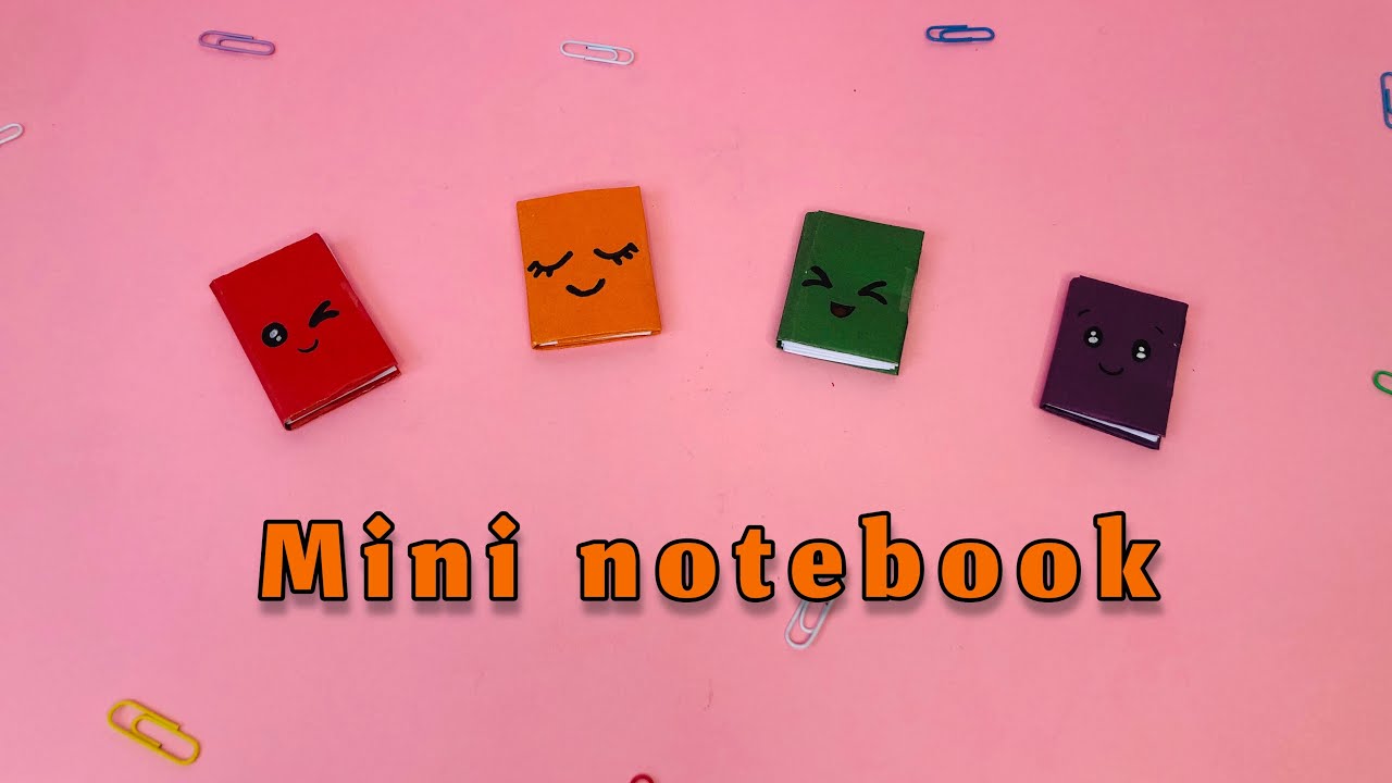 Mini notebook | small note book one sheet |how to make mini stationery ...