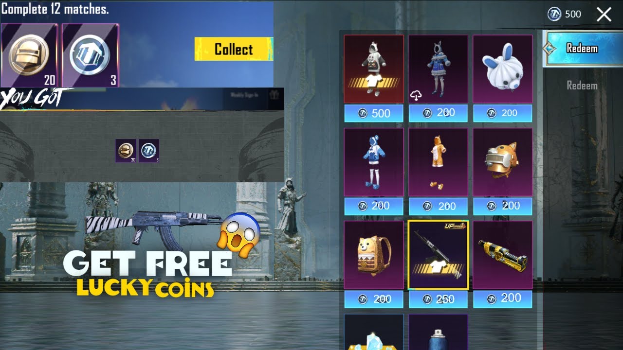 GET FREE LUCKY COINS IN PUBG MOBILE 😍 - YouTube