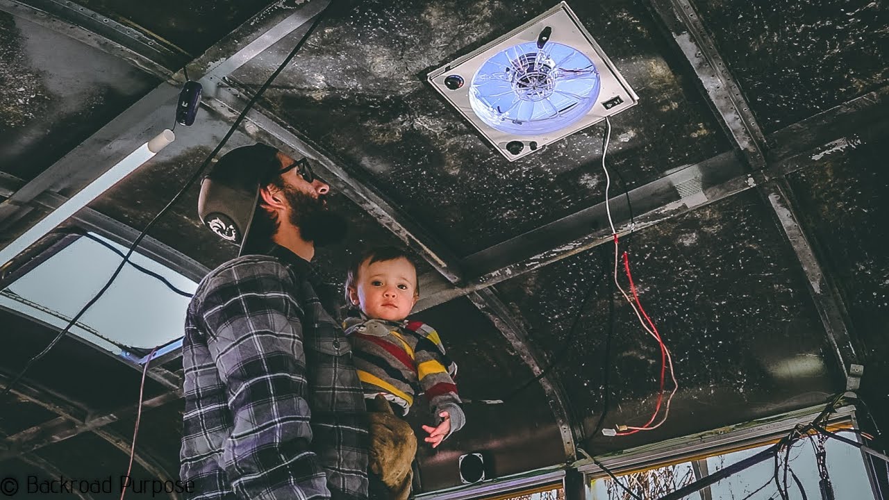 Installing a Dometic FAN-Tastic Vent in our School Bus // Skoolie ...
