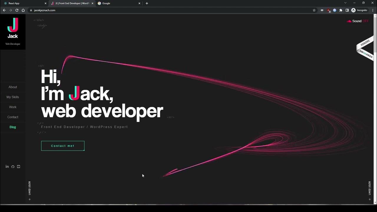 Recreating Jacek Jeznach's text hover effect with React and Framer Motion - YouTube