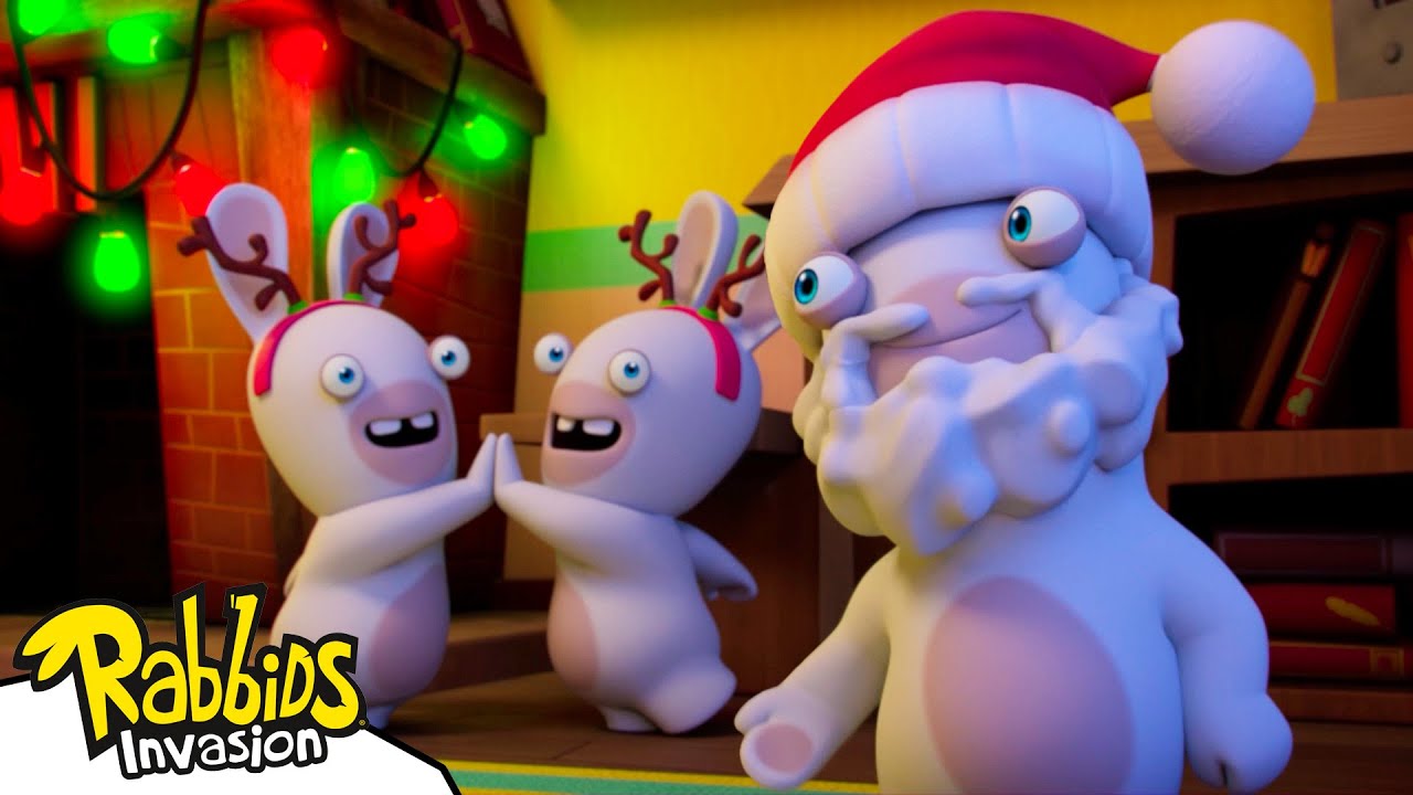 Rabbid Santa 🎅🎁 Christmas for Toddlers | RABBIDS INVASION 🐰 | Cartoon ...