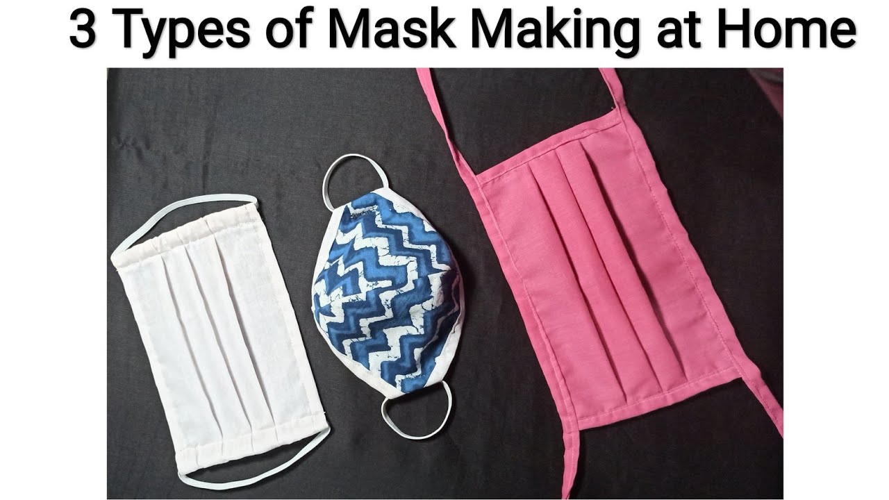 How to make 3 Types of Masks at Home/Mask making/Easy way to make Mask ...