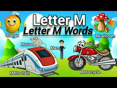 Letter M || Letter M Words || Alphabet M || Alphabet M Word for kids ...