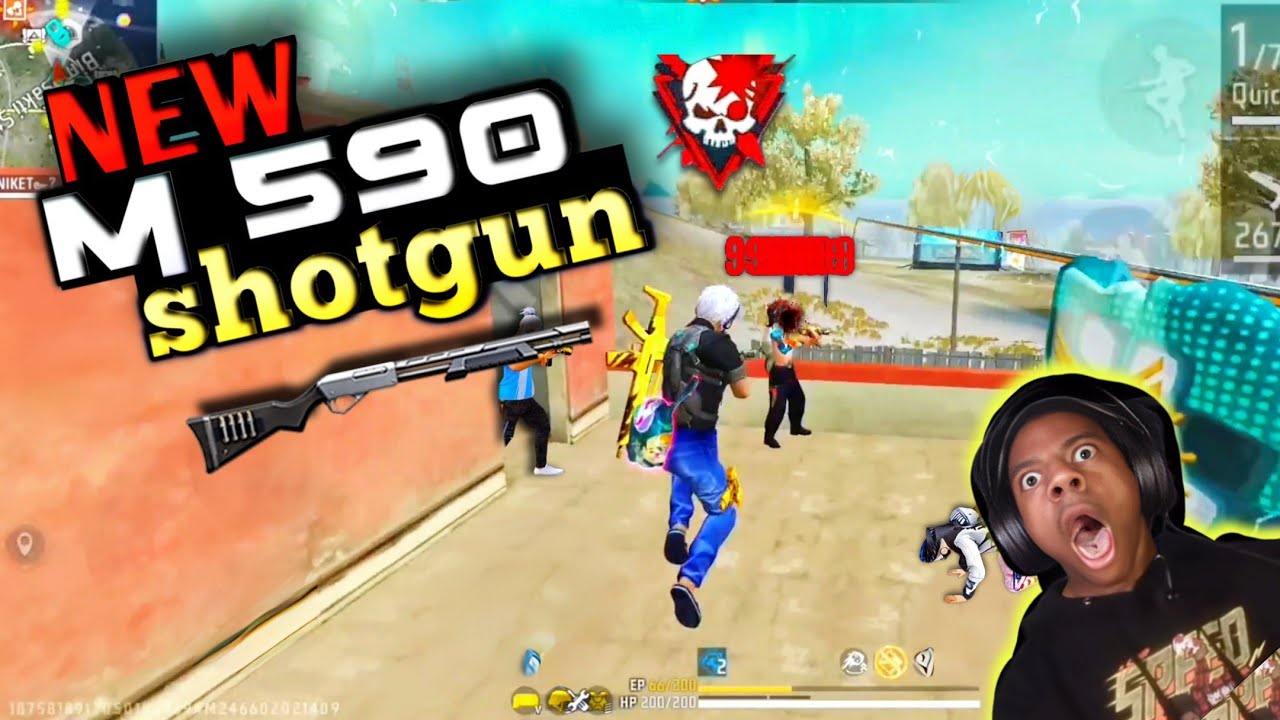 NEW SHOTGUN M590 🔫 OP GAMEPLAY 😍 FREE FIRE MAX 🔥#freefire #mimonu #m590 ...