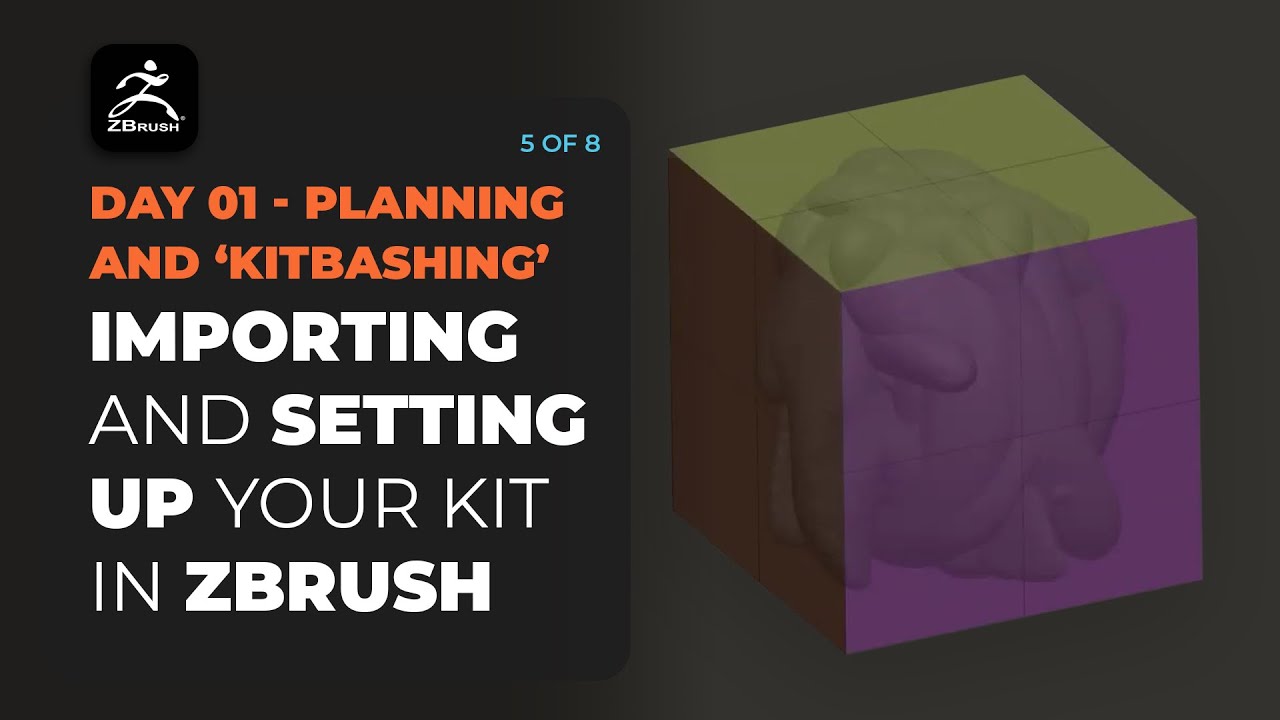 Importing meshes from 3D Modeler into ZBrush to create the custom ...