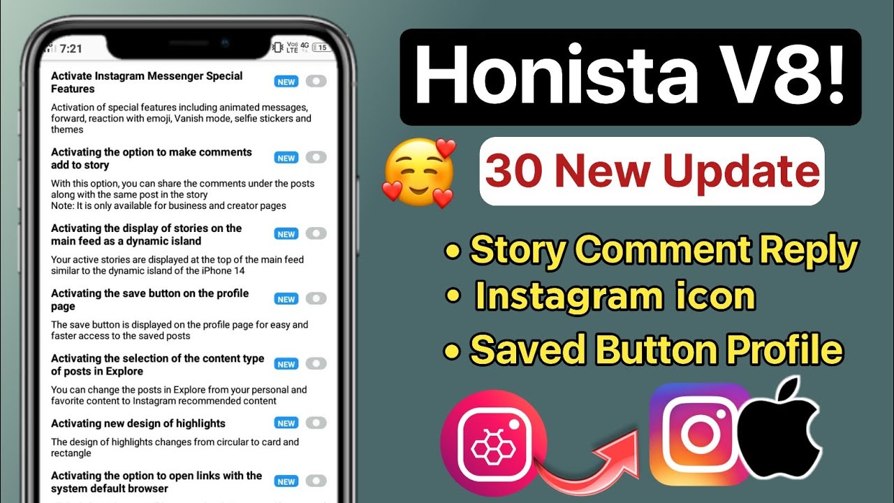 Honista v8.0- Round Edge Story || 30+New features | Honista new update ...