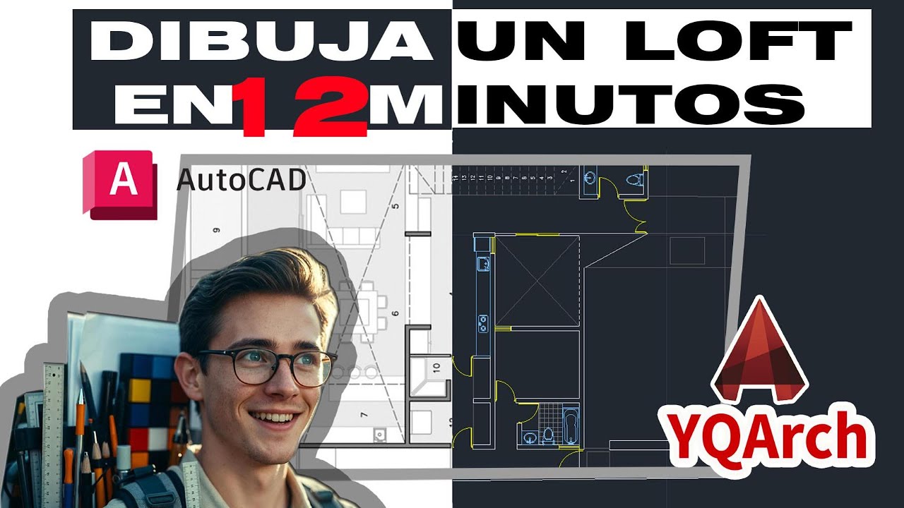 Como dibujar un LOFT en minutos | AutoCAD + YQARCH paso a paso - YouTube