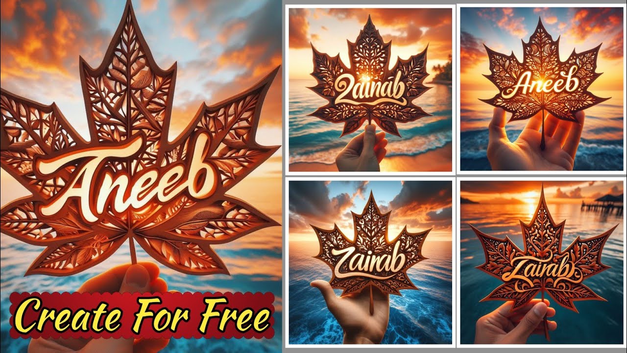 How to create a Maple Leaf Typography ai photo editing Ai bing image ...