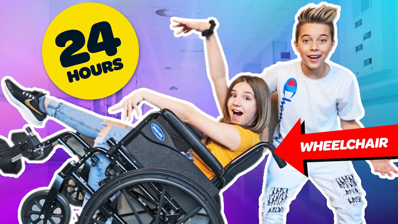 I Spent 24 HOURS In A WHEELCHAIR Challenge **BAD IDEA** ♿️ | Piper ...