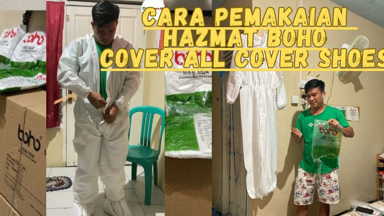 REVIEW REAL PRODUK CARA PAKAI BAJU PELINDUNG HAZMAT BOHO COVER ALL ...