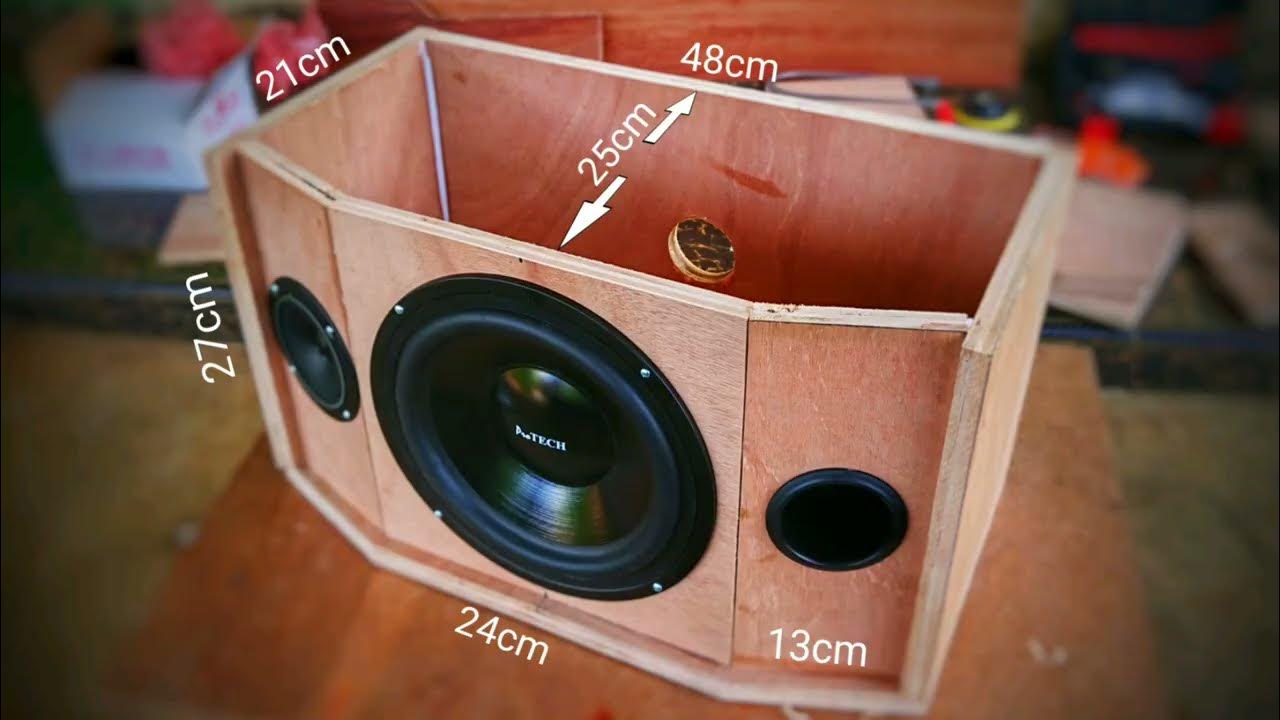 DIY make 8 inch woofer speaker box | Speaker AUDAX Protech 8inch 8ohm 150watt [#wiltex] - YouTube