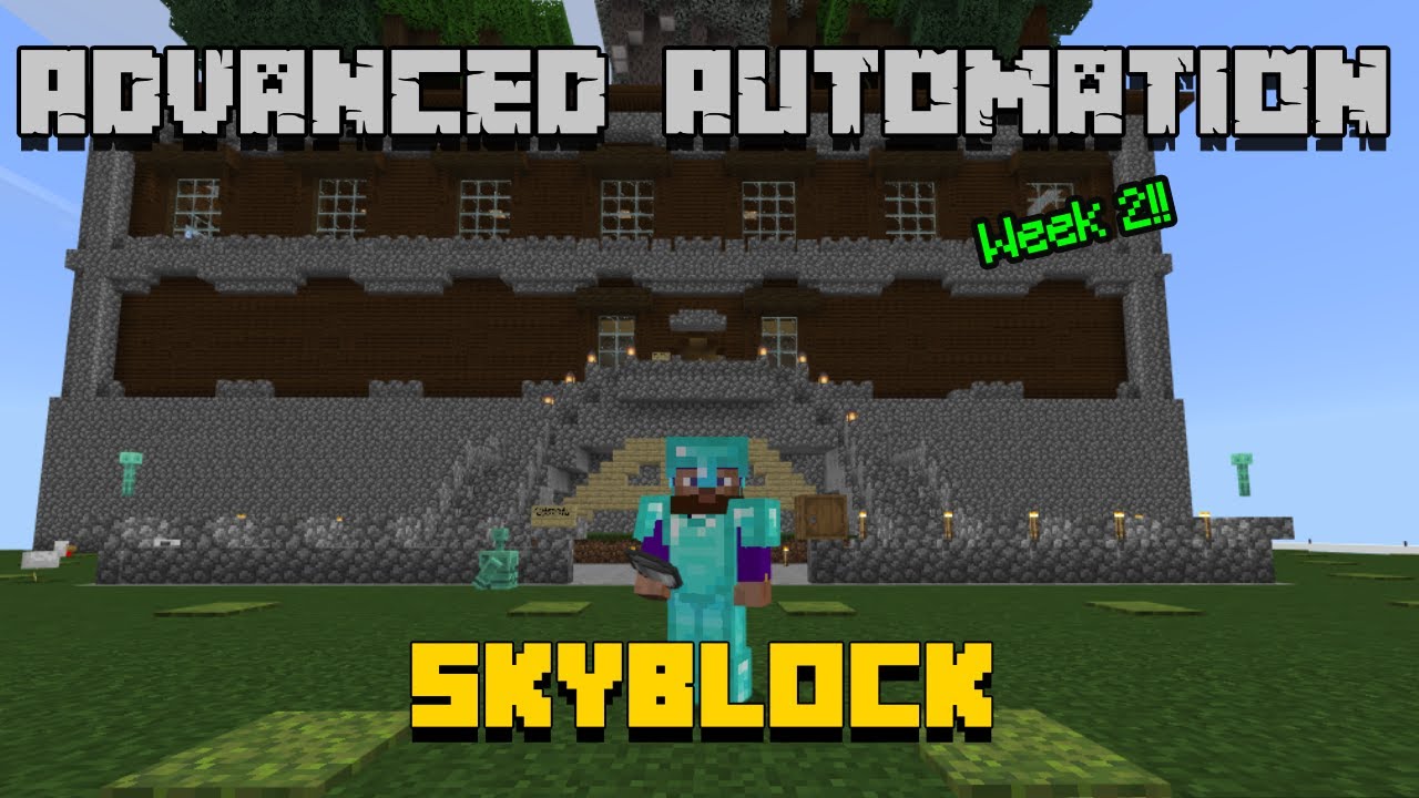 Skyblock on Minecraft Bedrock with the Advanced Automation Crew - YouTube