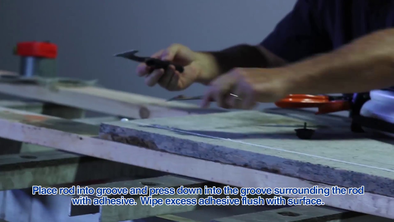 Easy embedded rods with Rodding Adhesive - YouTube