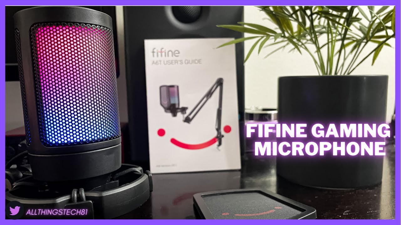 FIFINE A6 USB-C Gaming RGB Microphone Kit - YouTube