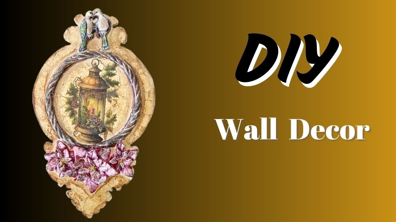 Create Gorgeous Vintage Wall Art: Crackle & Decoupage! - YouTube
