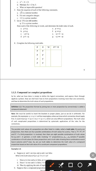 Maths freshman course chapter 1part 2 exercises 1 - YouTube