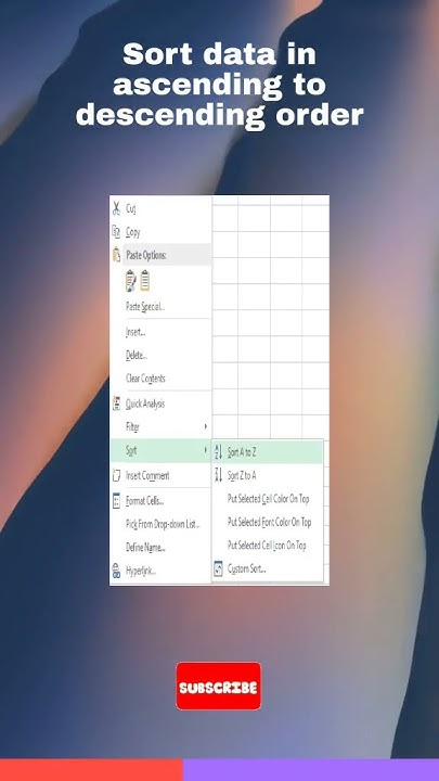 Excel Sorting Hacks: How to Sort Data in Ascending and Descending Order ...